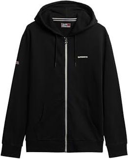 Superdry Sweat Zipp&eacute; Noir Homme Plain Hood