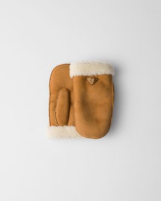 Prada F&auml;ustlinge aus Schafswildleder