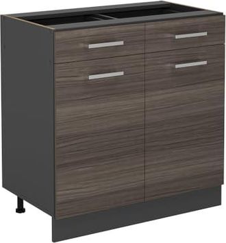 Vicco Meuble Cuisine R-Line, Gris Noble, 80cm sans PT