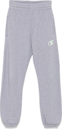 Off-white pantalon de jogging &agrave; logo brod&eacute; - Gris