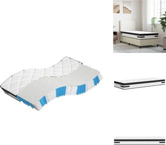 vidaXL Matratze Taschenfederkern Medium Plus 70x200 cm - Taschenfederkernmatratze - Matratze - Doppelbettmatratze - Federkernmatratze - Mittelfeste Matratze