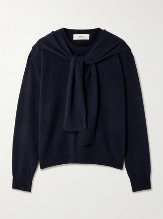 arch4 Pull En Cachemire Biologique &Agrave; Liens Eldergrove - Bleu