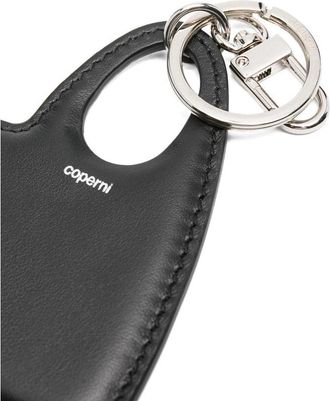 Coperni Heart-Shaped Leather Key Case - Black