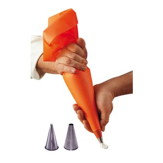 De Buyer de Buyer-Set aus Spritzbeutel und 2 Edelstahltüllen - 35cm - 4347.03