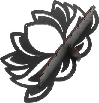 Artibetter BESPORTBLE Lotusblumen holzwandregal H&auml;ngend Hohlgeschnitten Wandmontage Eckregal f&uuml;r Kerzenhalter Kristallaufbewahrung Platzsparend f&uuml;r Wohnzimmer Sc