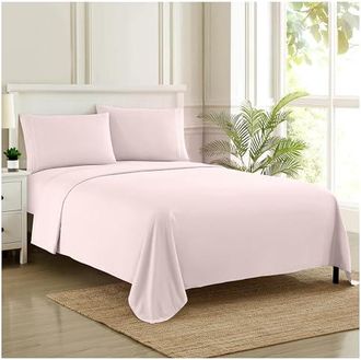 Sweet Home Collection 1800 Fadenzahl Bettwäsche Set - weiche ägyptische Qualität gebürstete Mikrofaser hypoallergen - Luxus Bettwäsche Set mit Bettlaken, 2 Kissenbezügen Be