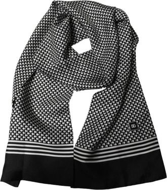 Dolce & Gabbana Twill-Schal mit Tupfen (70x70) - - Accessories - Herren - Schwarzk - ONE SIZE