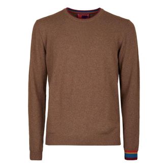 Gallo Gallo, Homme, Pulls, Brun, Taille: S Tricot ras du cou