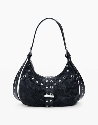 Desigual Sac emboss&eacute; &agrave; clous - Noir