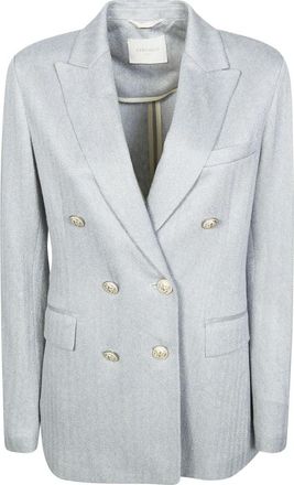 Circolo 1901 Femme, Vestes, Bleu, Taille: 40 FR D.p. Lino Cotone Spina