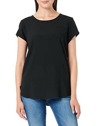 Vero Moda Boca - Débardeur - Uni - Manches Courtes - Femme - Noir (Black) - FR: 38 (Taille Fabricant: M)