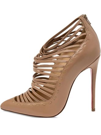 Christian Louboutin escarpins Gortik 115 mm à brides (2024) - Marron