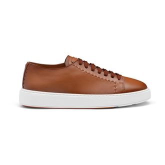 Santoni Leather Sneaker - - Shoes - Herren - Braun - 45 1/2 EU