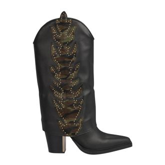 Alma En Pena Gamaschen Stiefel Flammen und Nieten - - Shoes - Damen - Mehrfarbig - 39 EU