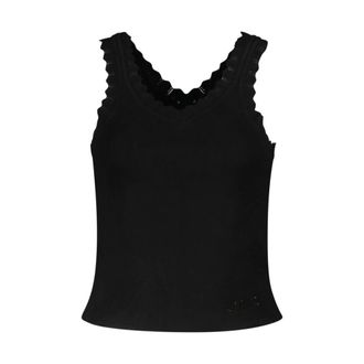 Guess Femme, Tops, Noir, Taille: 38 FR Débardeur en maille