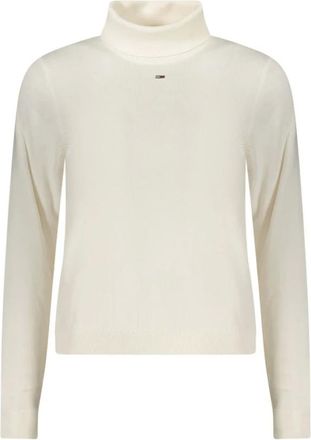 Tommy Hilfiger Femme, Pulls, Blanc, Taille: 44 FR Pull à col roulé à manches longues