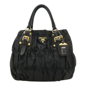 Prada Sac &agrave; main vintage en nylon Pre-owned - Femme - Pre-owned - Noir - Taille: ONE Size