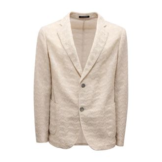 Armani Strukturierte Jacke Modell E31G51 F1D05 - - Jackets - Herren - Beige - XL