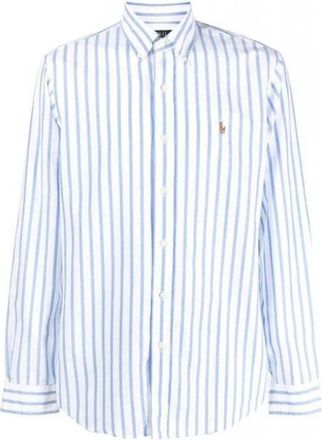 Ralph Lauren Homme, Chemises, Bleu, Taille: S Custom Fit Striped Oxford Shirt