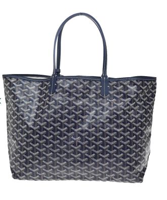 Goyard Navy Iconic Print Saint Louis Toe Bag and Pouch
