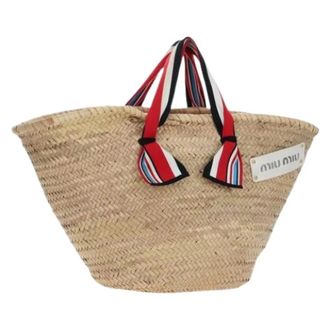 Miu Miu Pre-owned Raffia Tote Bag - - Pre-owned - Damen - Mehrfarbig - ONE SIZE