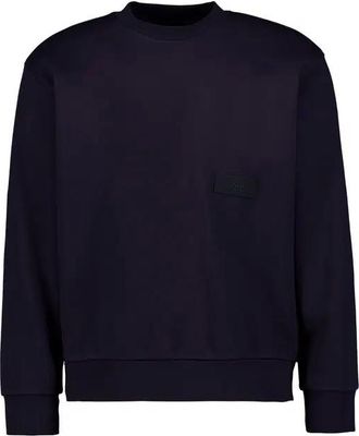 HUGO BOSS Herren Pullover blau unifarben