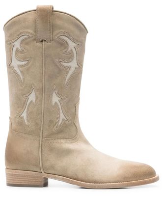Sartore Stiefel aus Wildleder 30mm - Nude