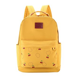 Generic &Auml;sthetischer Rucksack aus Nylon mit Innenfach, Schultasche f&uuml;r Teenager (gelb)