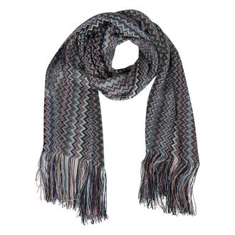 Missoni Femme, Accessoires, Multicolore, Taille: ONE Size &Eacute;charpe &agrave; motif zigzag et franges