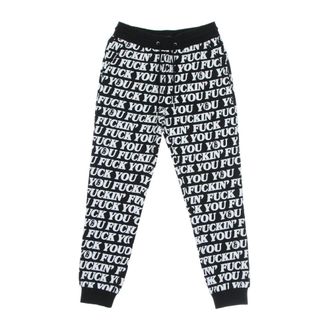 Ripndip Schwarze Pl&uuml;sch-Sweatpants Elastischer Bund - - Trousers - Herren - Schwarzk - XS