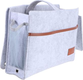 Garneck Nachttisch Organizer Filz Hängend Für Sofa Und Bett Mit Klebestreifen Mehrfachtaschen Für Handy Bücher Getränke Praktischer Nacht Caddy