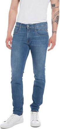 Replay Herren Jeans Anbass Slim-Fit mit Power Stretch, Bleu Moyen 009-2 (Blau), 30W / 32L