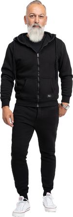 Rock Creek Herren Jogging Anzug Trainingsanzug Sportanzug Jogger Fitnessanzug Sweatshirt Trainingshose Trainingsjacke H-166 Schwarz XXXL