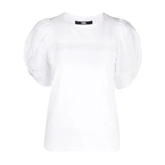 Karl Lagerfeld Puff Sleeve Top - - Blouses & Shirts - Damen - Wei&szlig; - XS