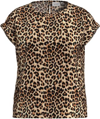 Vila Female Oberteil mit kurzen Ärmeln VIELLETTE Rundhals