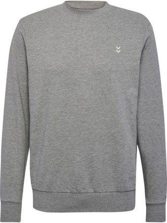 Hummel Sweatshirt Minimalistisches Design mit dezentem Motiv f&uuml;r Herren (1-tlg) Baumwolle Normal Fit Rundhals Langarm Einfarbig w&auml;rmend