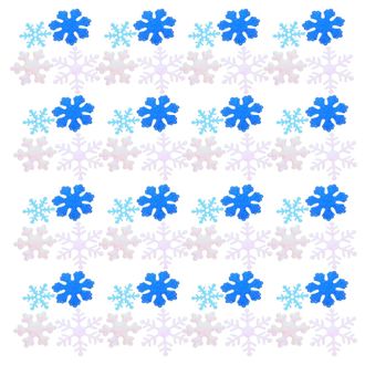 Artibetter 700 St&uuml;ck Kunststoff Schneeflocken Konfetti in Wei&szlig; und Blau Weihnachtskonfetti f&uuml;r Partys Hochzeiten und Festdekorationen Verschiedene Gr&ouml;&szlig;en
