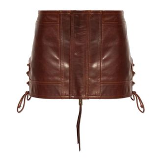Dsquared2 Kurzer Lederrock - - Skirts - Damen - Braun - 2XS