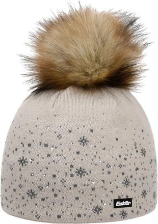 Eisb&auml;r M&uuml;tze Damen Rana Lux Crystal Pink - Merino Winterm&uuml;tze f&uuml;r Frauen - mit Fleece sch&uuml;tzt vor K&auml;lte und Wind - Bommelm&uuml;tze mit Kunstfell Strickm&uuml;tze mit 