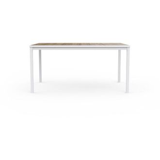 Keter Table porto 160 avec effet bois et structure blanche