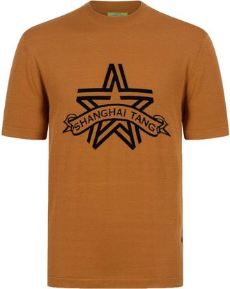 Shanghai Tang Gestricktes Star T-Shirt - Braun