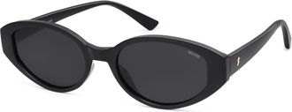 Sojos Oval Polarisierte Sonnenbrille Damen Herren Retro Katzenauge UV400 Schutz Trendy Brille Vintage mit Breites Gesicht SJ2608