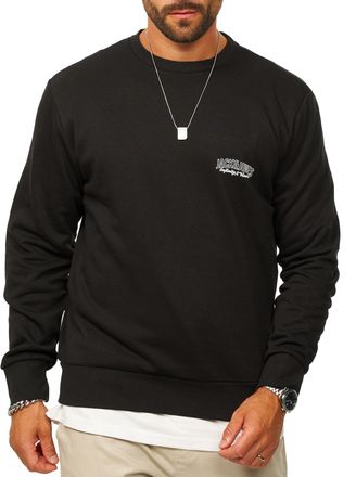 Jack & Jones Herren Sweatshirt mit Rundhals Crewneck Pullover Sweater f&uuml;r M&auml;nner im Regular-Fit - JJ24756-BLA-XXL