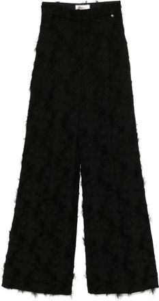 Nissa Hose mit Jacquardmuster - Schwarz