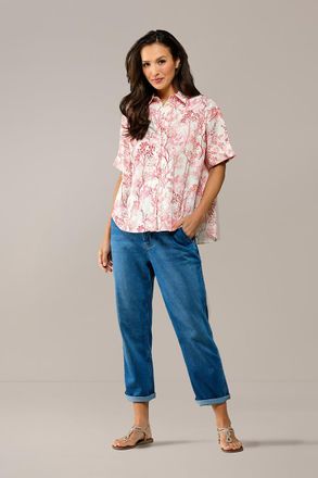 Mart Visser Caroline Tensen Leeds Print Bluse Wei&szlig; / Orange