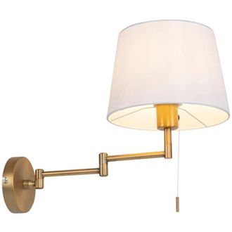 QAZQA ladas - LED Dimmable Applique murale bras articul&eacute; variateur inclus - 1 lumi&egrave;re - L 25 cm - Bronze - Moderne - &eacute;clairage int&eacute;rieur - Salon I