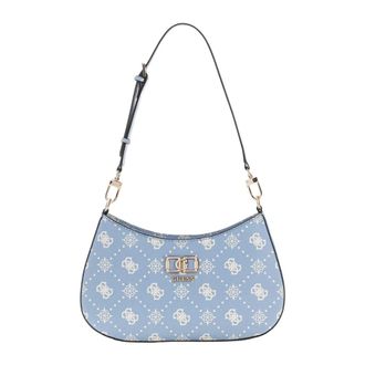 Guess Emelie Logo Schultertasche - - Bags - Damen - Blau - ONE SIZE