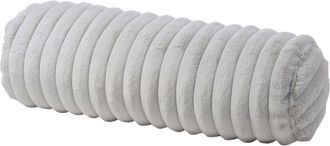 G&ouml;zze Kissenrolle - Silbergrau - 20 x 60 cm - mit Rei&szlig;verschluss - Breitcordoptik