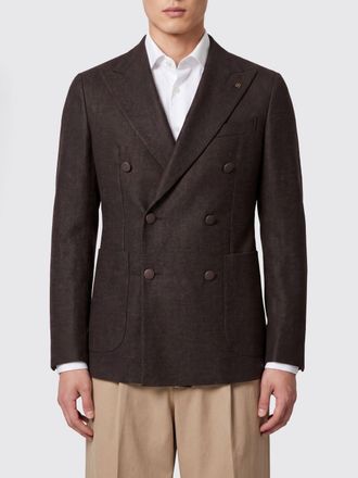 Tagliatore Zweireihiger Blazer von aus reiner Schurwolle mit steigendem Revers
