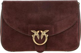 Pinko Love Birds Wildleder Umh&auml;ngetasche - - Bags - Damen - Rot - ONE SIZE